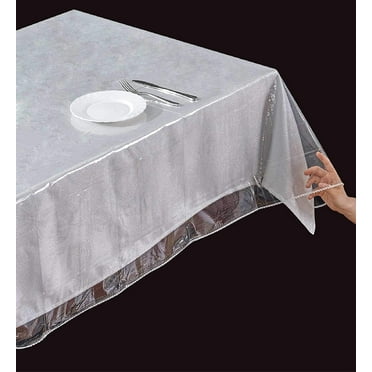 DiamondHome Clear Vinyl Tablecloth Protector Waterproof/Oil-Proof easy ...