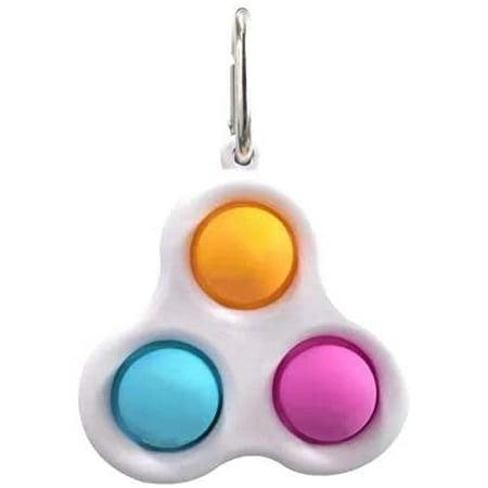Mini Pop It Keychain Push Pop Silicone Anxiety Stress Relief Bubble ...