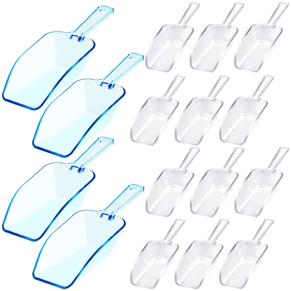 16 Pcs Acrylic Plastic Kitchen Scoop, AIFUDA Multi-Purpose Clear Ice ...