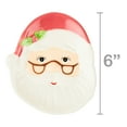 Mr. Christmas 6" Decorative Pink Ceramic Santa Shaped Trinket Tray ...
