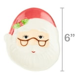 Mr. Christmas 6" Decorative Pink Ceramic Santa Shaped Trinket Tray ...