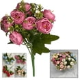 Whimsical Nordic Flowers Napped Cloth Fabrics featuring Starry Peonies ...