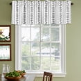 2 Pack Eclectic Stripes Valance for Window Rustic Black Dashed Lines ...