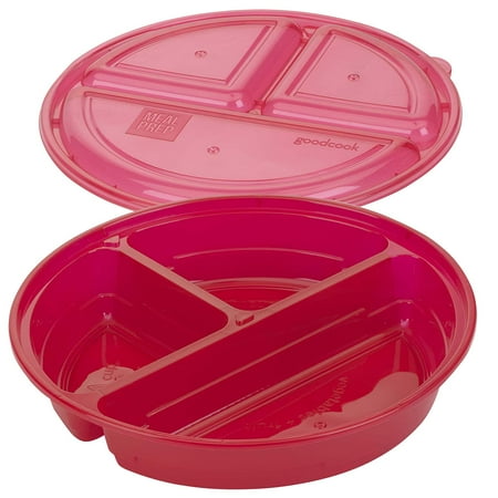 Goodcook 3 Compartment Meal Prep Container, Round - Walmart.com ...