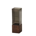 Acrylic Vase with Wooden Stand - Clear Modern Flower Vase for Living ...