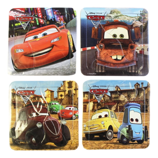 Disney Pixars' Cars 2 Small Size Puzzle Collection (4 Mini Puzzles ...