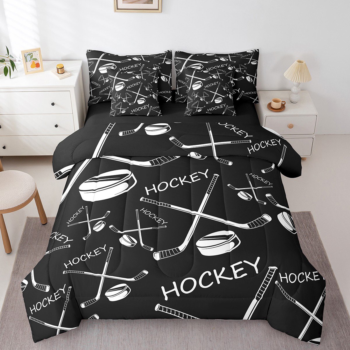 Click here for Erosebridal Hockey Bedding Sets Queen Size  Ice Ho... prices