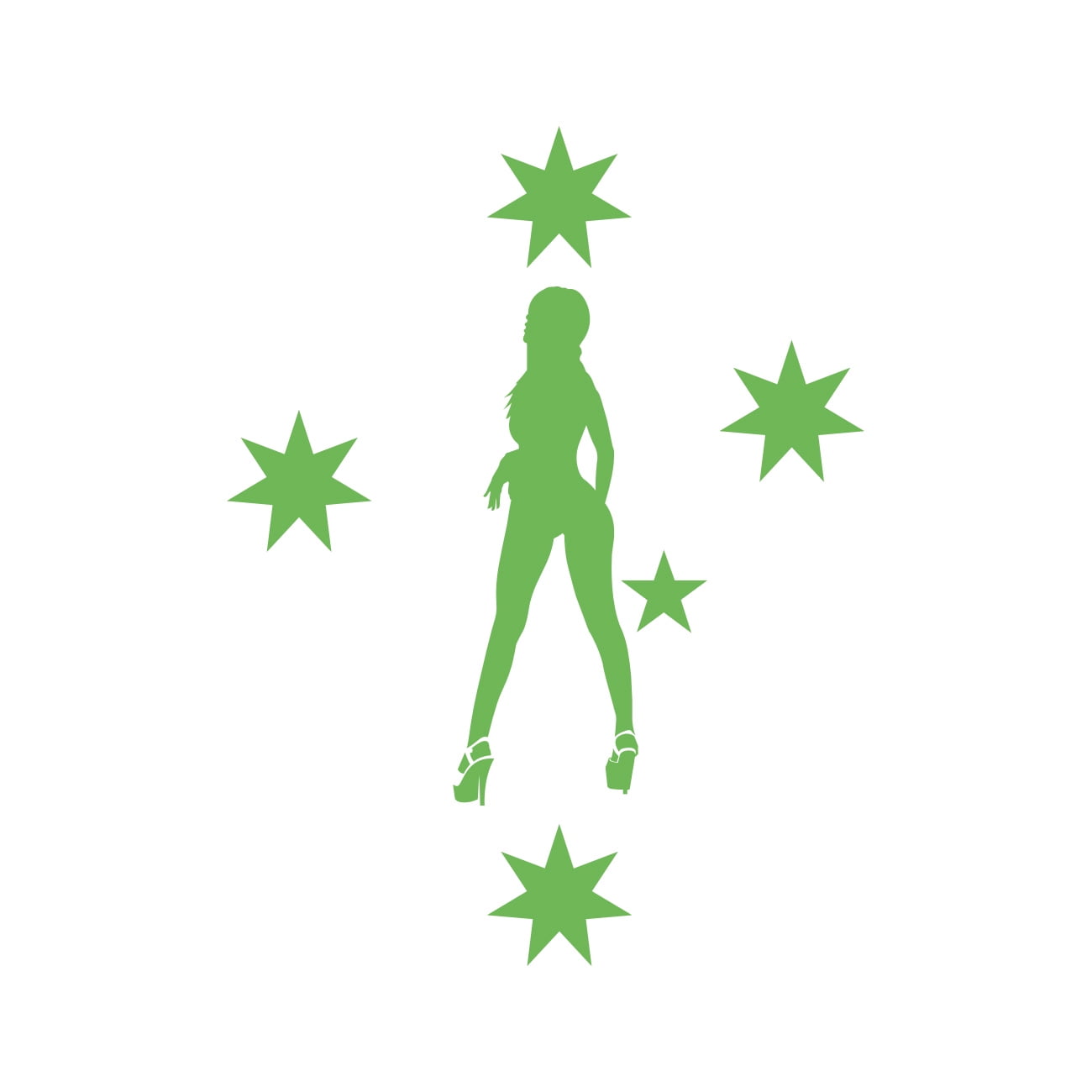 Australian Southern Cross with Dancer Sticker Decal Die Cut - Self ...