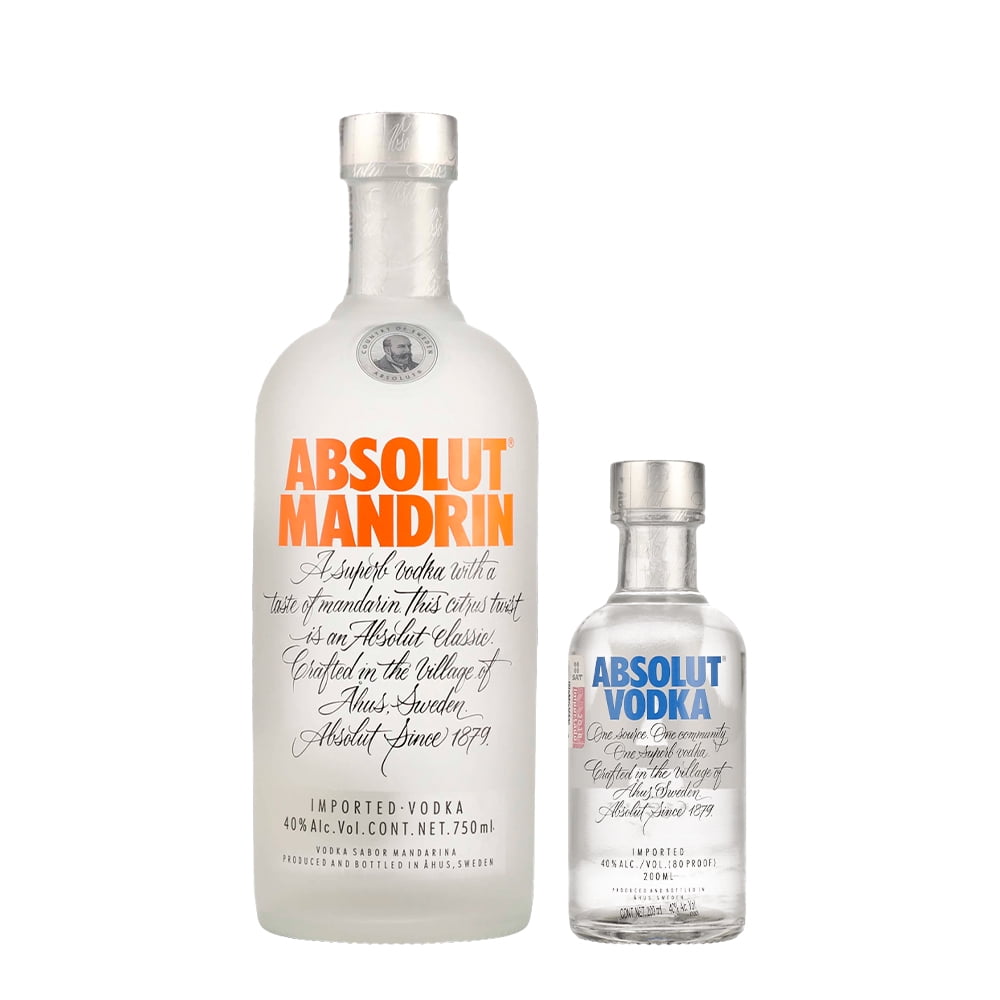 Vodka Absolut Mandarin 750 Ml Con 200 Ml | Bodega Aurrera en línea