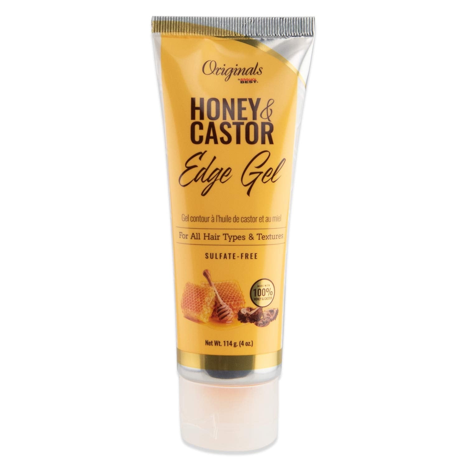 Africa's Best Originals Honey & Castor Edge Gel 4 Oz,Pack of 2 ...