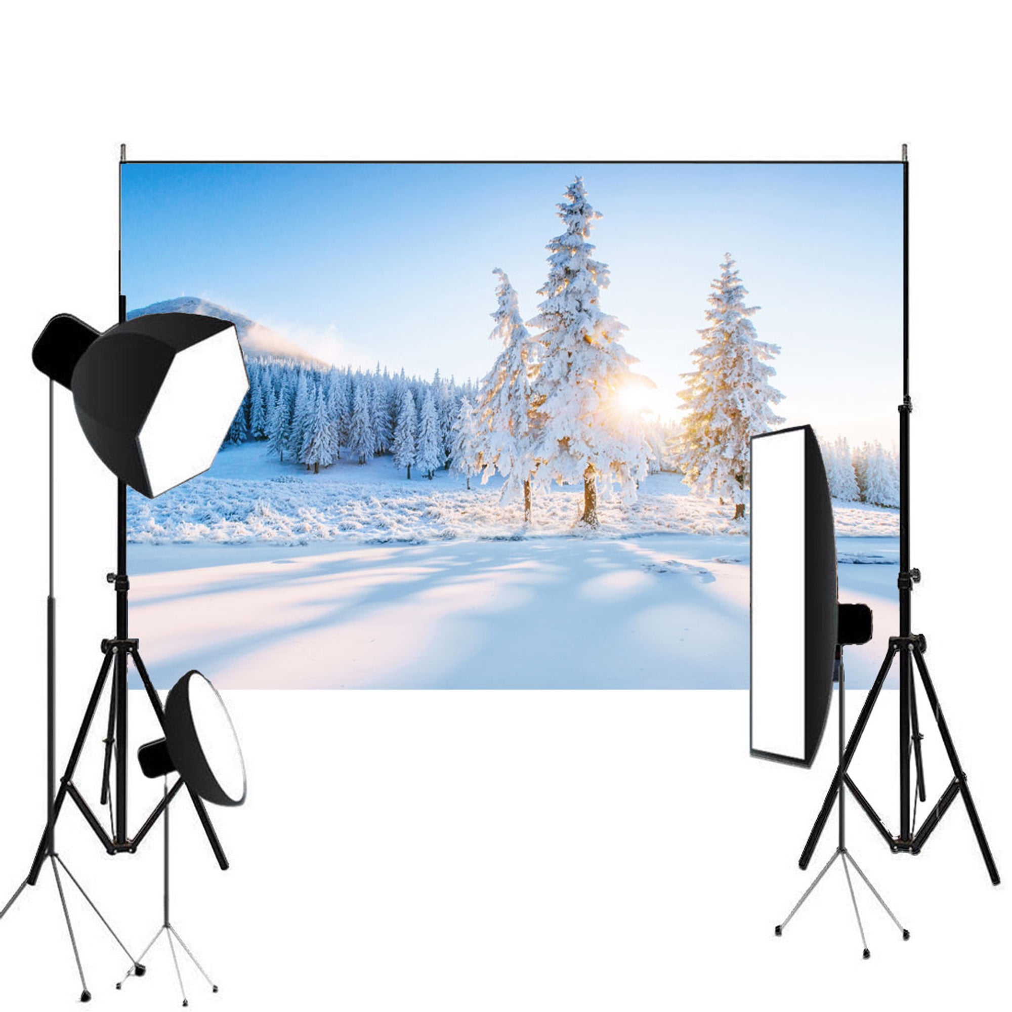 7x5ft Winter Scene Backdrop Wonderland Snowflake Photography Background ...