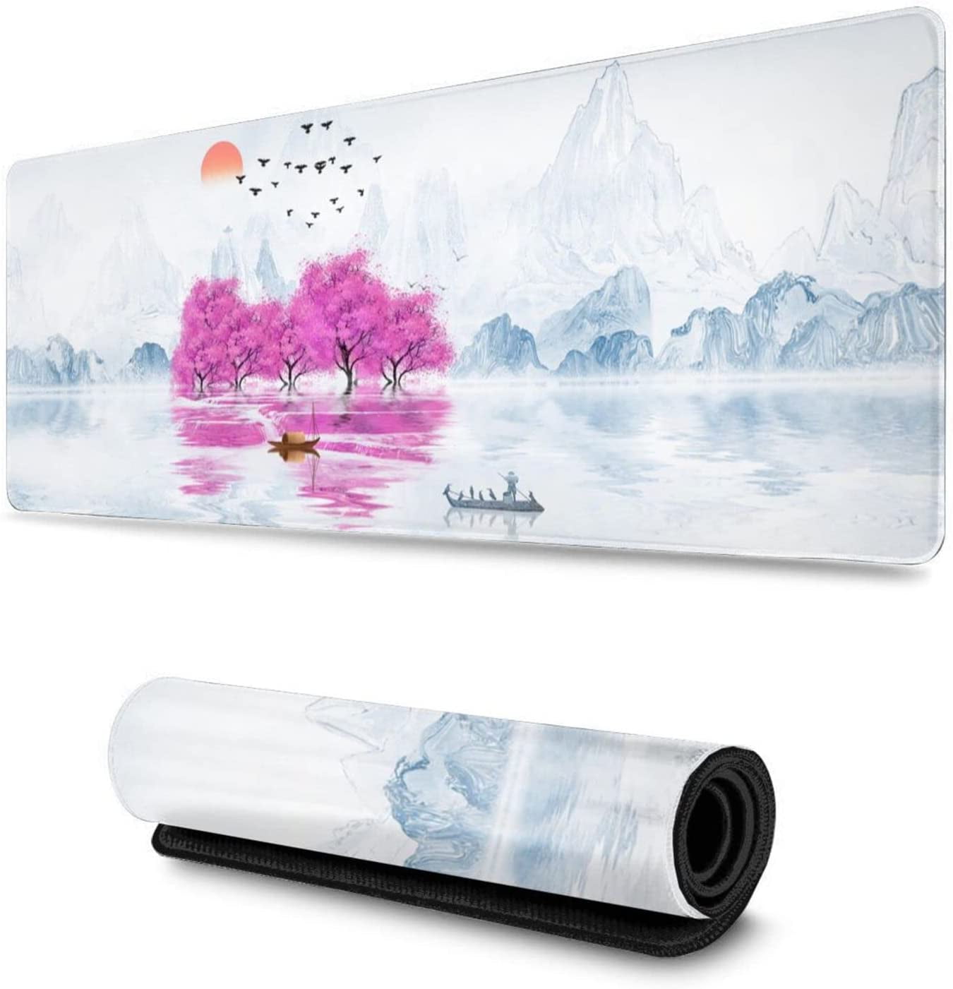 Japanese Painting Asian Gaming Mouse Pad Large XL Desk Mat Long ...