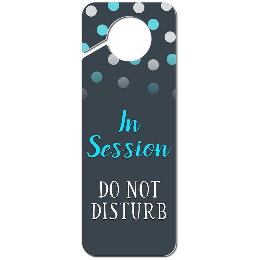 In Session Do Not Disturb Polka Dots Plastic Door Knob Hanger Sign ...