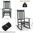 Outvita Outdoor Rocking Chair, Solid Wood High Back Rocker, All Weather ...