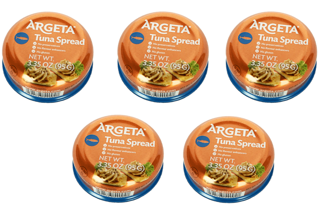 Argeta Pate Spread Tuna Each 3.35oz Product of Slovenia Pack of 5 ...