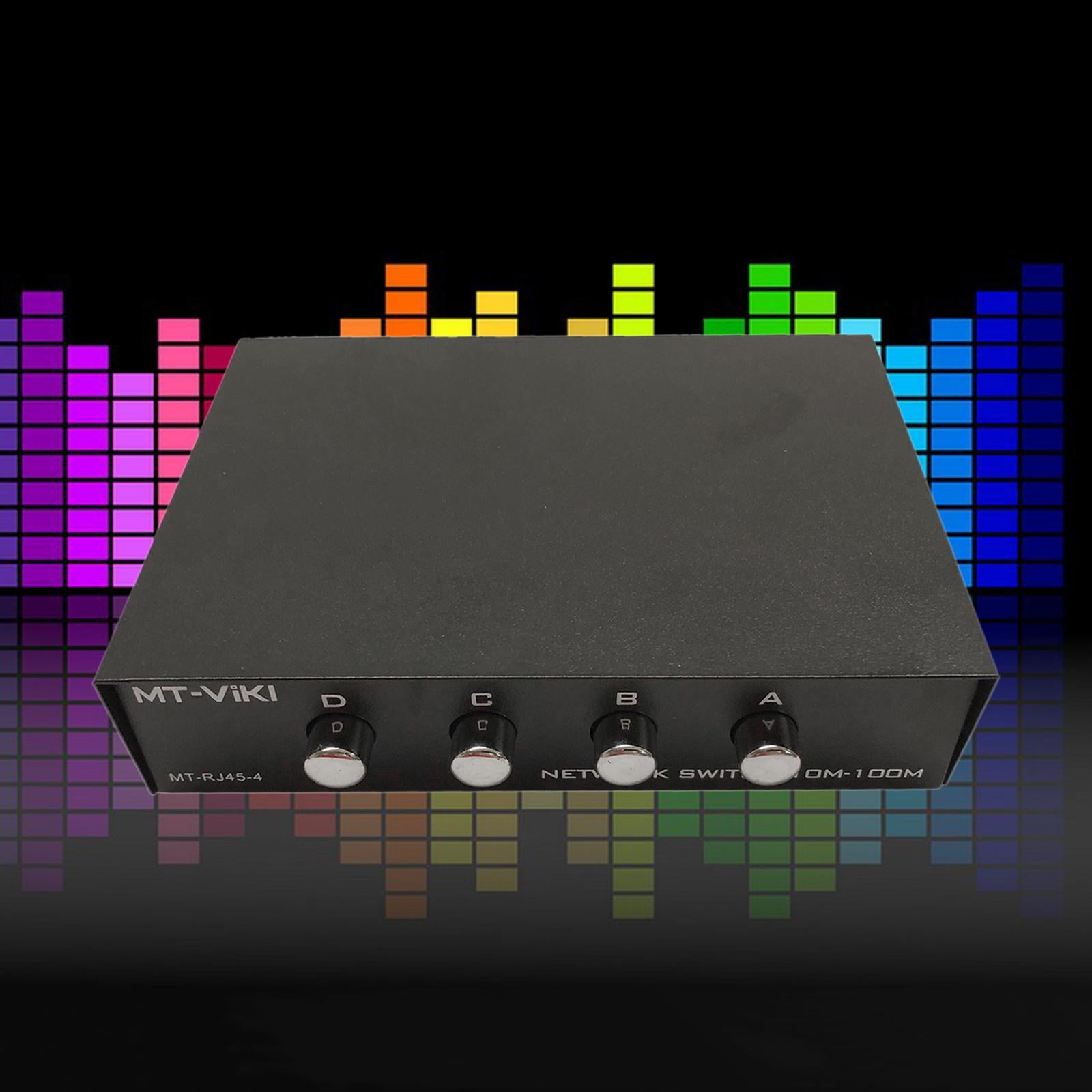 4 Ports Button Network Switch Splitter Hub 4-In 1-Out Or 1-In 4-Out ...