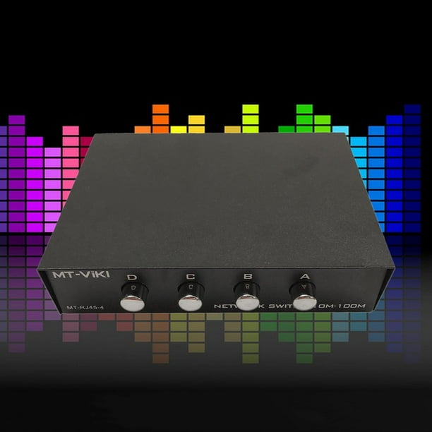 4 Ports Button Network Switch Splitter Hub 4-In 1-Out Or 1-In 4-Out ...