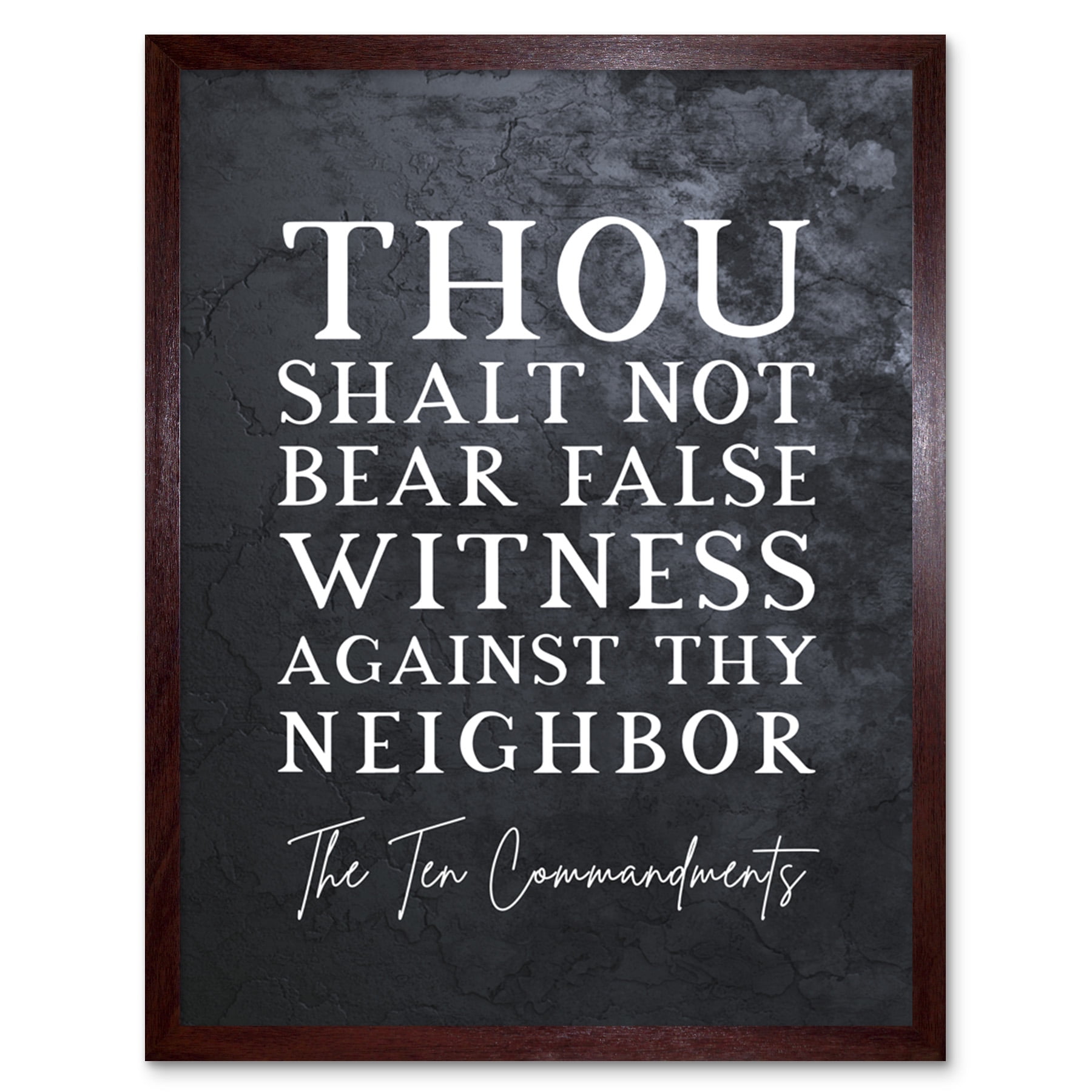 Ten Commandments Thou Shalt Not Bear False Witness Christian Bible ...