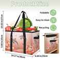 ADECORIVY Dolphin Daisy Flower Reusable Grocery Bags, Foldable Shopping ...