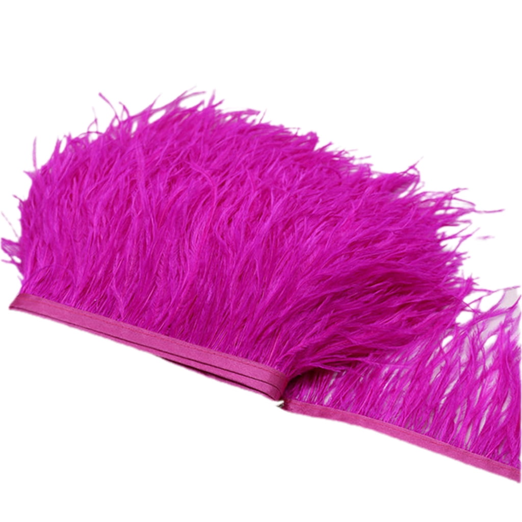 1 Meter Ostrich Feather Trim 8-10cm Plumes Ribbon Selvedge for DIY ...