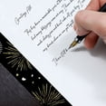 Happy New Year Holiday Letterhead / 50 Sheets / 8.5" x 11" Black Faux ...