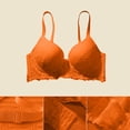 Bosfbaoi Women's Solid Color Seamless Smooth Lace Deep V Push Up ...