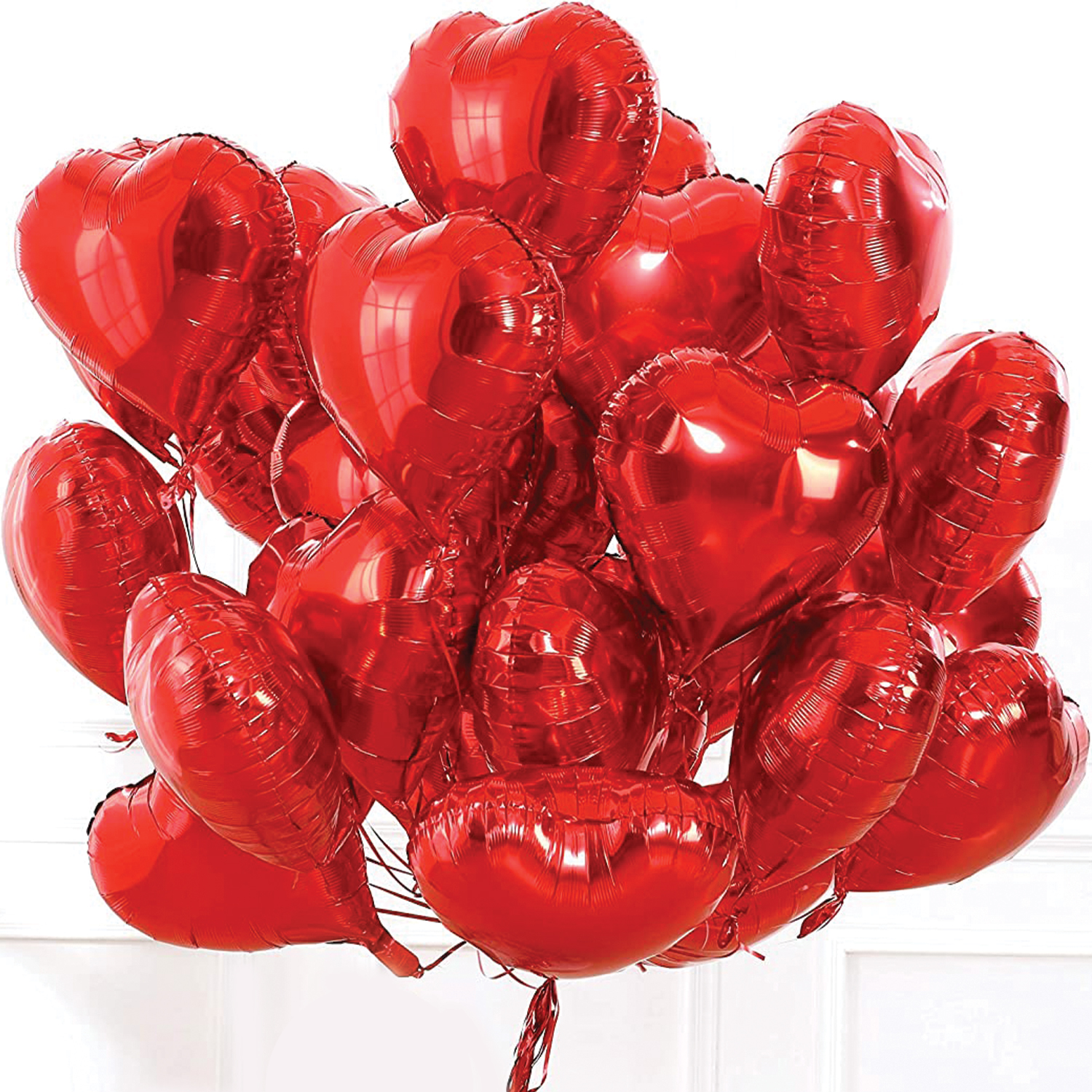 PMU Valentine's Day Red Heart Shaped 18 Inches Mylar - Foil Balloons ...