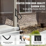 SKYSHALO Outdoor Step Handrails, 18.9" Long 1.3"Pipe, Wall-Mounted ...