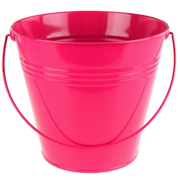 Metal Pail Bucket Party Favor, 7-Inch, Silver - Walmart.com