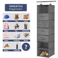 7-Shelf Hanging Organizer with 5 Drawers, Hanging Shelves Storage and 8 ...
