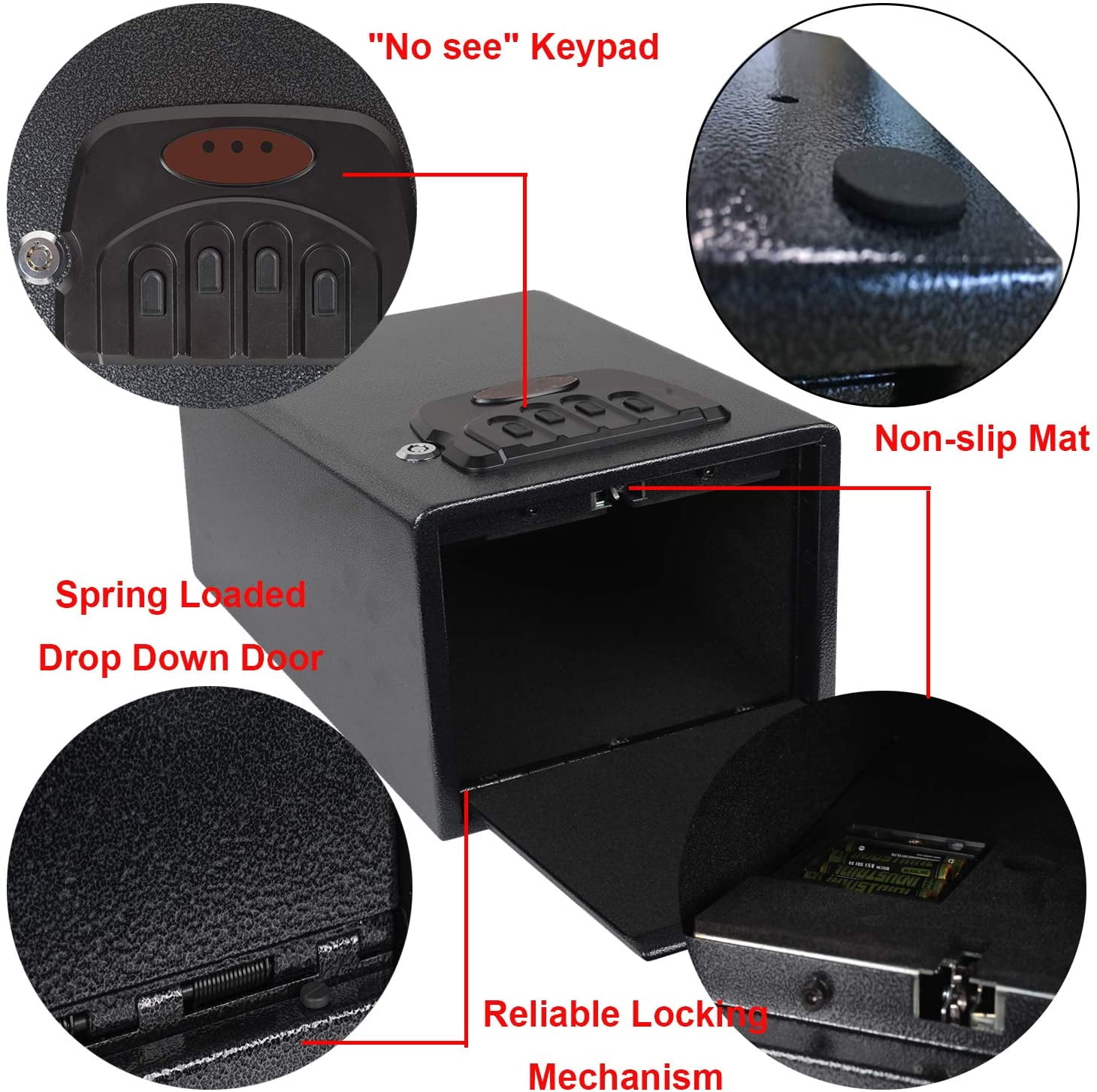 Buy Reliancer Electronic Gun Safe with Four-keypad&2 Emergency Keys ...