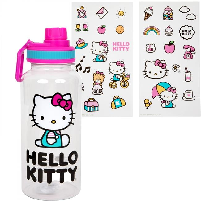 Hello Kitty 859478 32 oz Hello Kitty Totally Adorable Water Bottle with ...