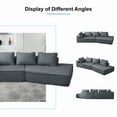MUZZ 125"Curved Modular Sectional Sofa,Oversized Convertible Sofa Couch ...