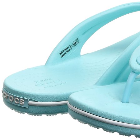 Crocs Unisex Crocband Flip Flops | Sandals for Women, Ice Blue, 11 US ...