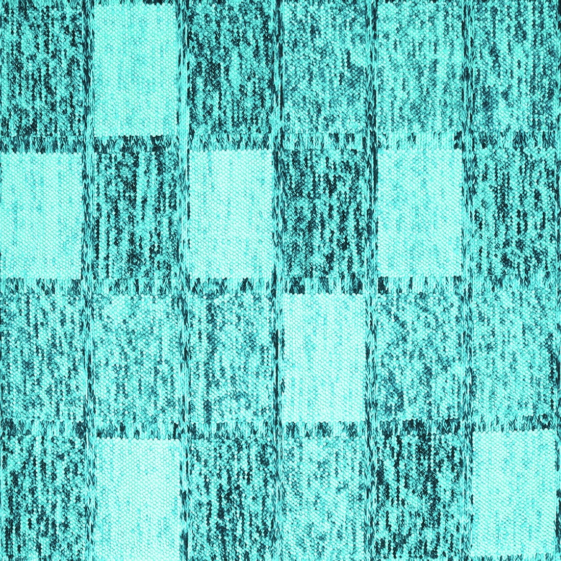 Ahgly Company Indoor Square Checkered Turquoise Blue Modern Area Rugs ...