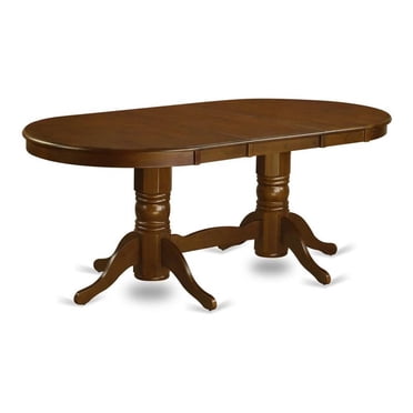 Pemberly Row Traditional Soild Pine Wood Dining Table in Brown ...