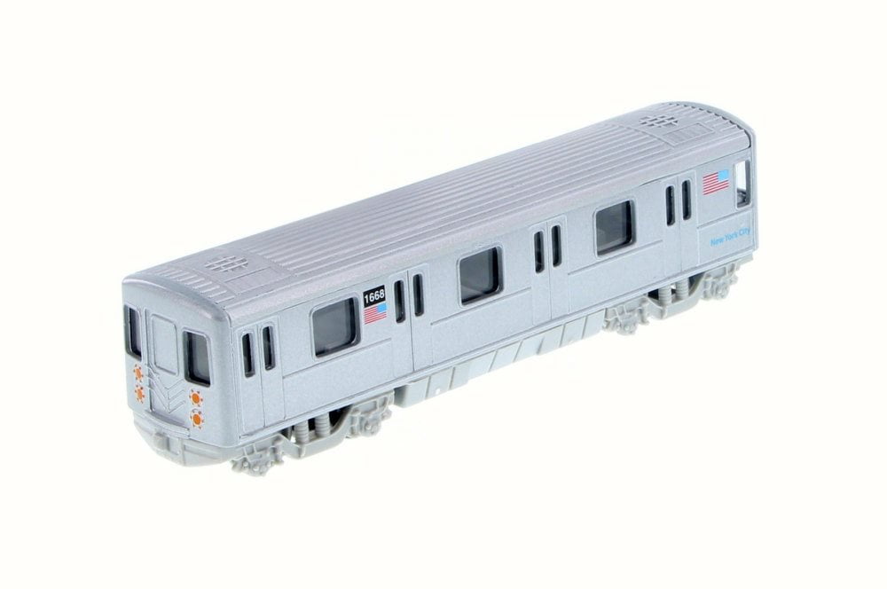 New York Metro Subway, Gray - Showcasts 2233DNY Diecast Model Pullback ...