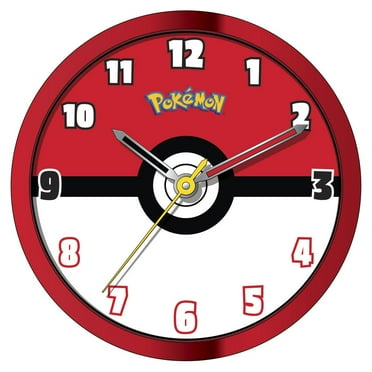 Pokemon 870775 9.5 in. Pokemon Playful Pikachu Wall Clock, Red ...