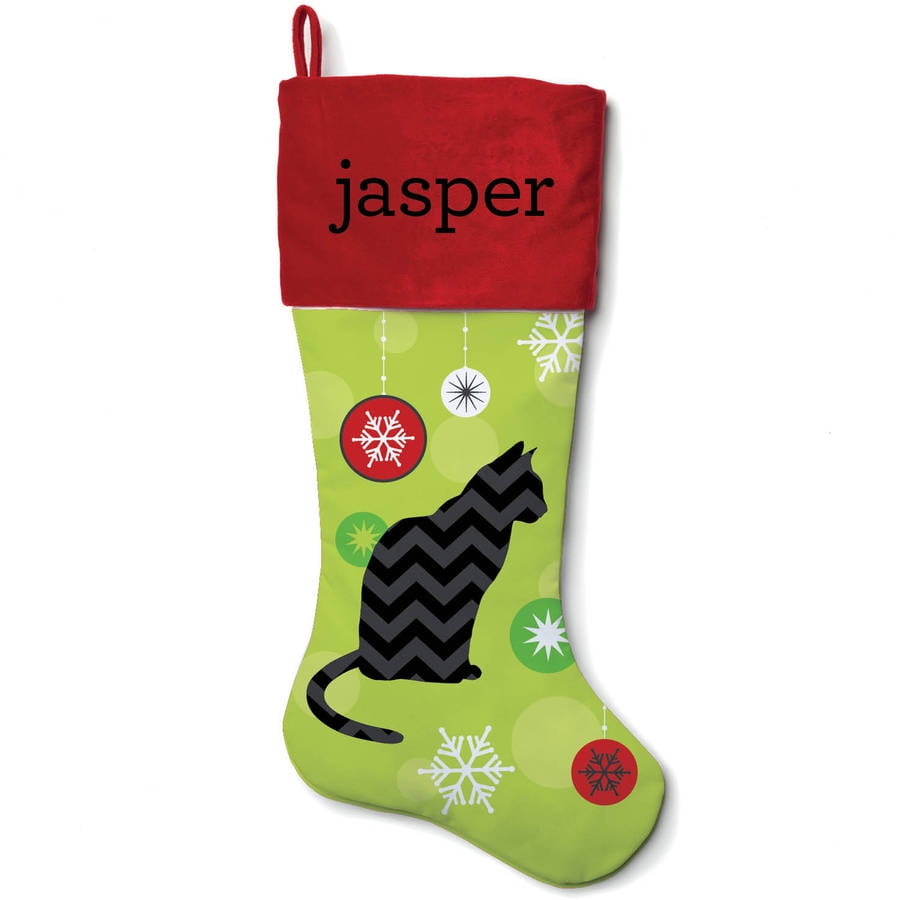 Personalized Chevron Dog or Cat Christmas Stocking - Walmart.com