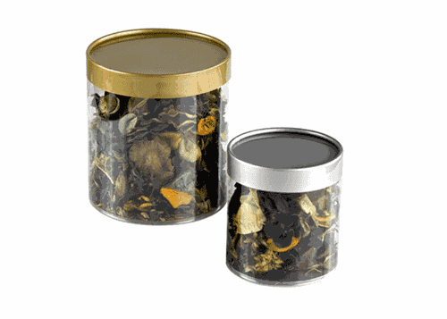 Clear PVC (Soft Plastic) Cylinder Box With Gold Lid 4" x 4" - 6 Count ...