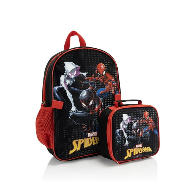 Marvel Kids Spider-man 2pc (Backpack & Lunch Bag) Set (M-EST-SM07-25BTS ...