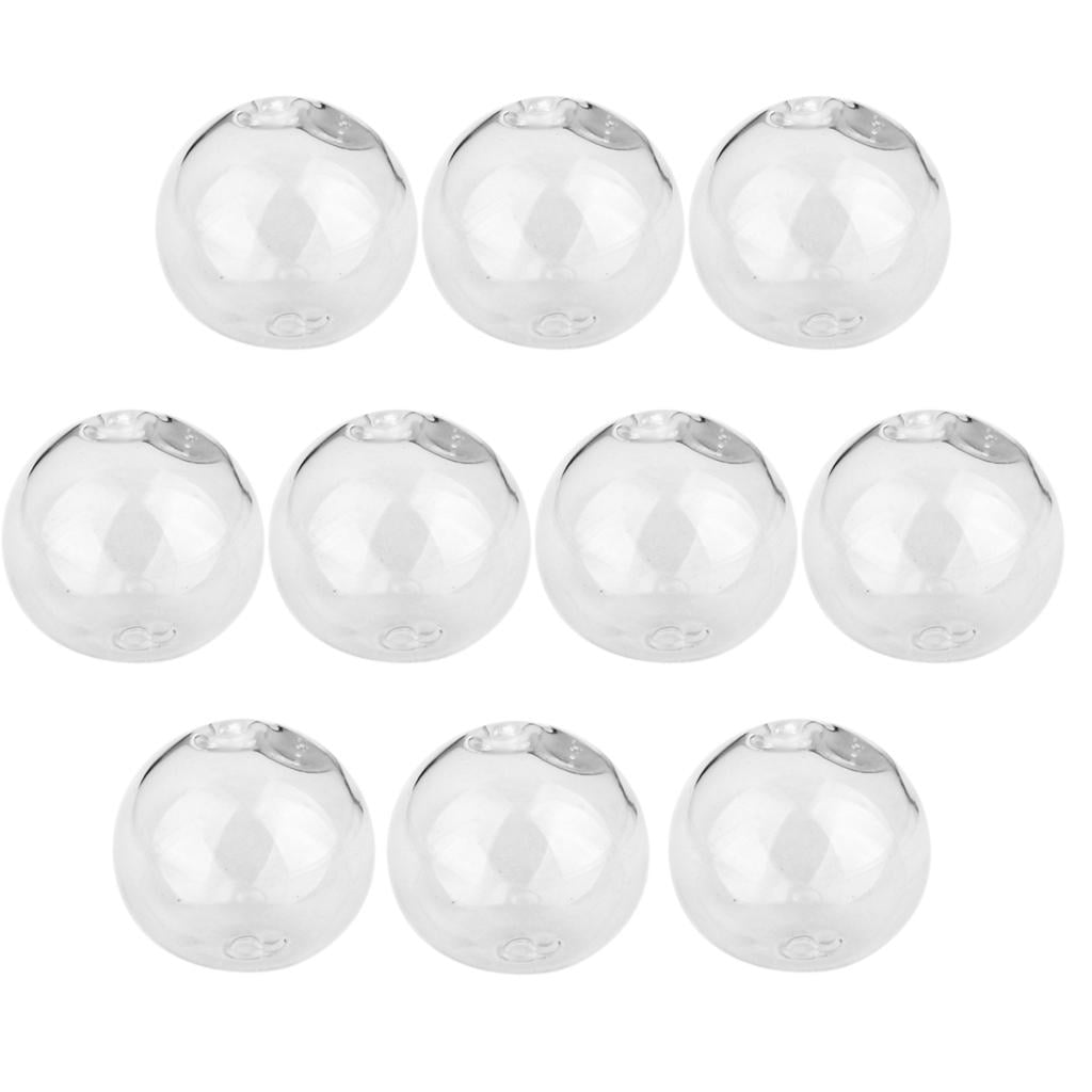 10Pcs/set Mini Empty Glass Ball Bottles Pendant Charms Vials - Walmart.com
