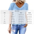 Ashirexll Summer Tops for Women Solid Color V-Neck Loose Short Sleeve ...