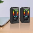 Desktop Speaker USB Corded Computer Loudspeaker 52mmx2 Diaphragm with ...