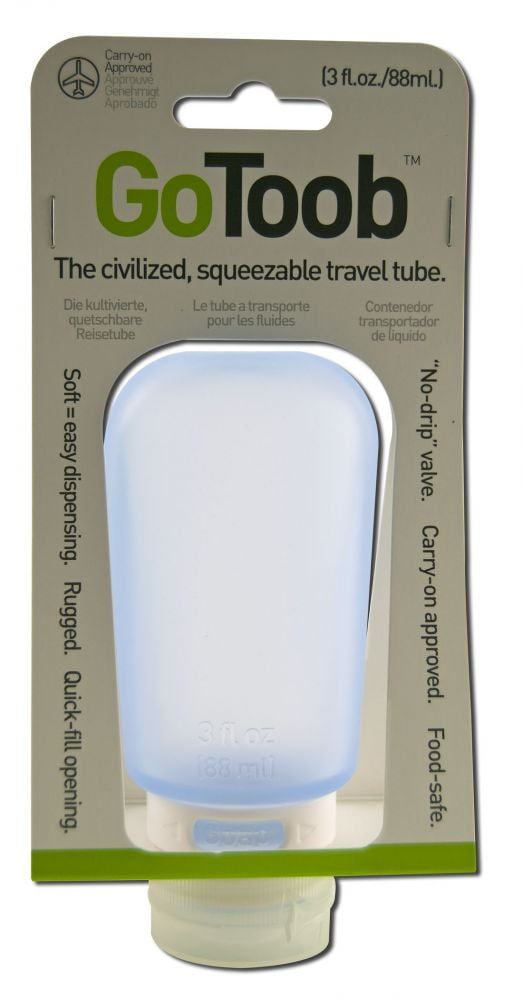 humangear GoToob 3 Ounce Travel Bottle, Sky Blue, Large (3 oz) Multi ...