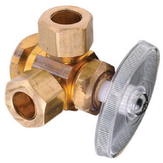 BrassCraft Multi-Turn Dual Outlet Valve, 1/2" FPT, Rough Brass ...