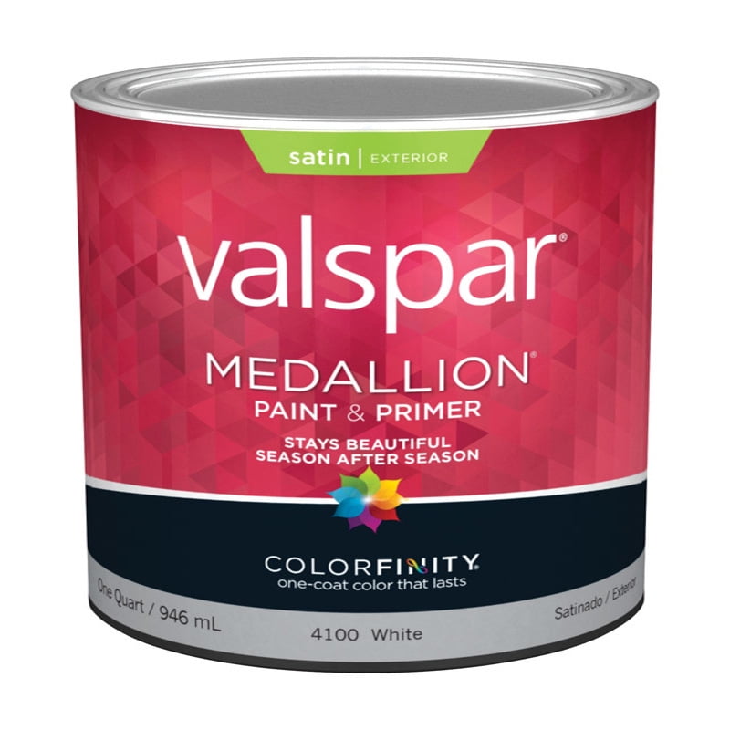 Valspar Medallion 100% Acrylic Paint & Primer Satin Exterior House ...