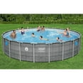 Coleman Power Steel Round Frame Above Ground Pool Set for Kids and ...