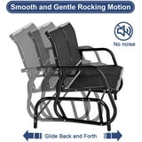 YODOLLA 2-Person Glider Bench Rocker for Porch, Deck, Garden, Outside ...