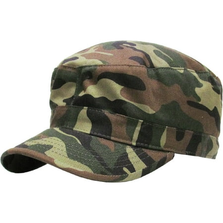 Cadet Army Military Fitted Botton Cap Basic Everyday Castro Radar Hat ...